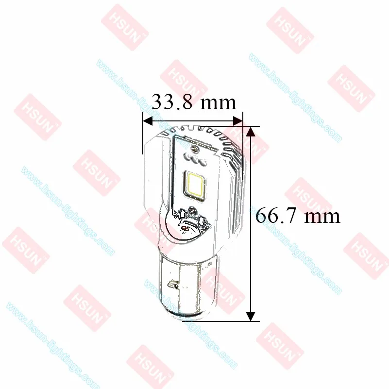 Led Motos Bulb Ba20d Beam Motorcycle Headlight 6500k Bulbs Moto Light ...