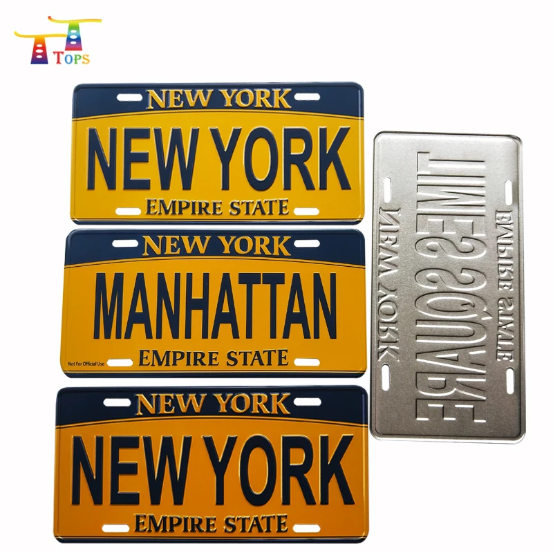 Usa New Product Custom Embossing Name Plate France License Alphabets ...