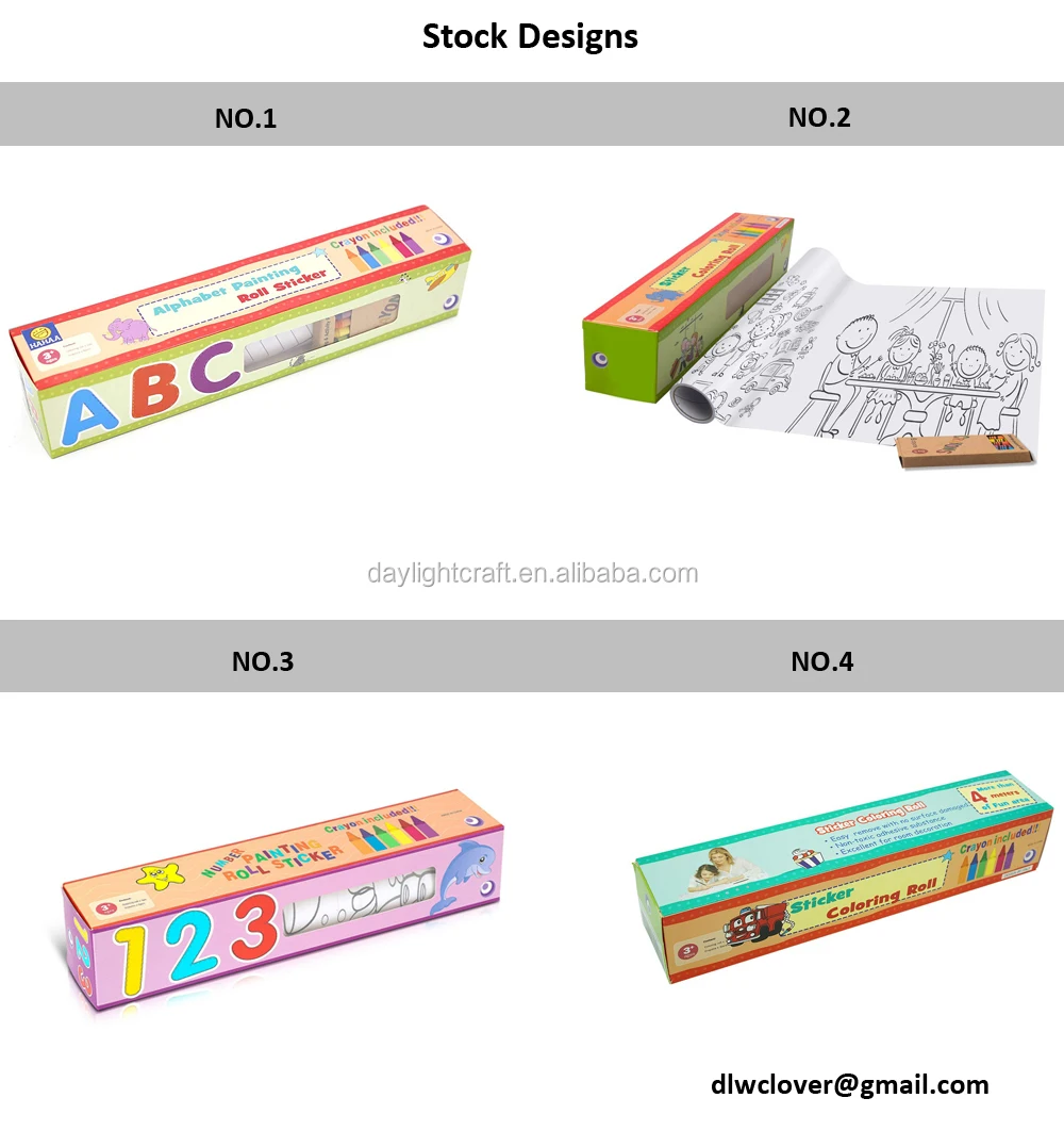 Customized Number Coloring Roll With Crayons- Continuous,Coloring ...