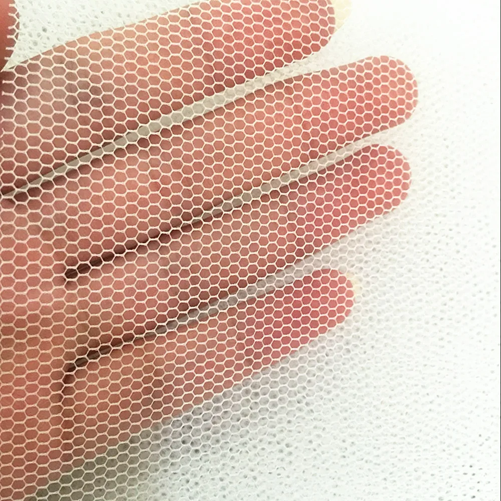 Hard Hexagon Tulle Stiff Mesh Lining Fabric For Skirts Or Wedding Dress ...