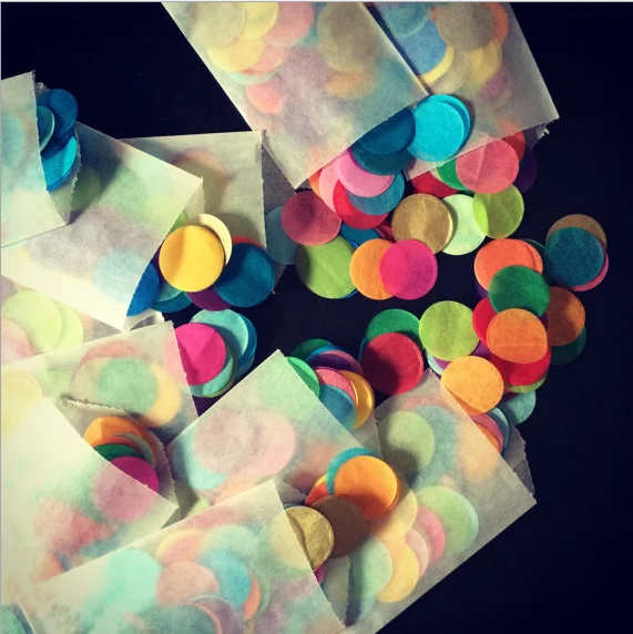 Personalized Round Tissue Paper Confetti Wedding Confetti Tissue Paper ...
