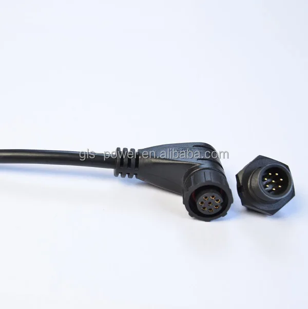 90 Degree Angled M14 Male Female Waterproof Connector 2pin To 8 Pin ...
