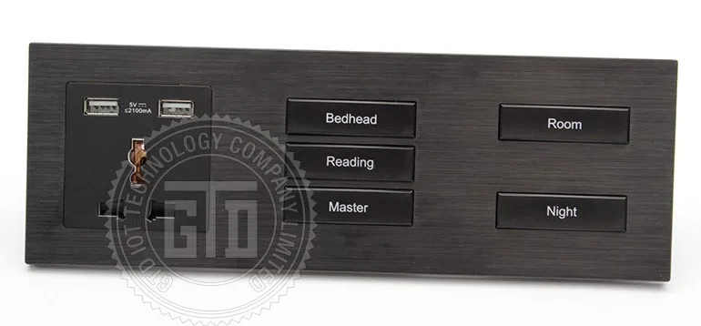 Modbus Protocol Integrated Smart Control Bedside Panel For Hotel Room ...