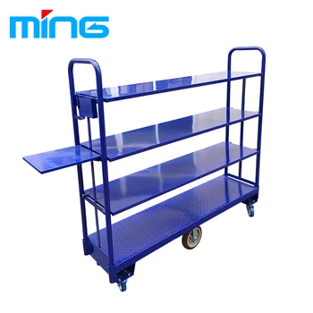 Warehouse Supermarket U Boat Platform Truck Trolley With 6 Wheels - Buy ...