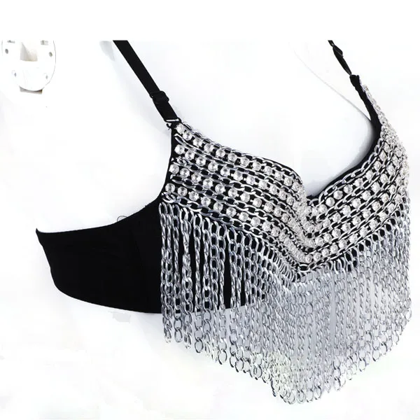 High Quality Sexy Metallic Golden Beauty Chain Bra - Buy Chain Bra ...