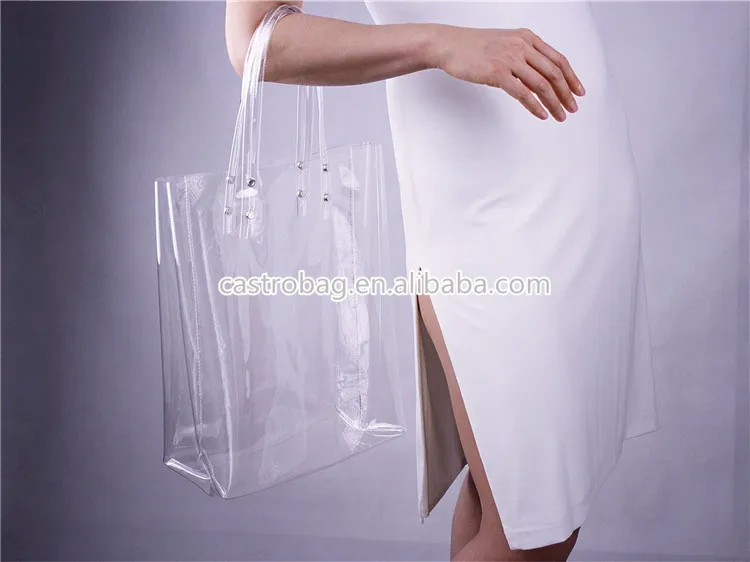 Women Clear Pvc Vinyl Plastic Shoulder Bag Handbag Transparent - Buy ...