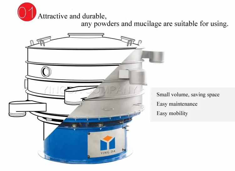 Electric Rotary Vibrating Sieve for Oil Sand Soil Screening