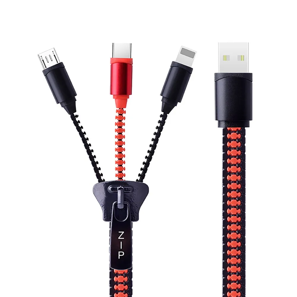 3 In 1 Zipper Usb Cable Al-alloy Usb Cable - Buy Zipper 3 In1 Usb Cable ...