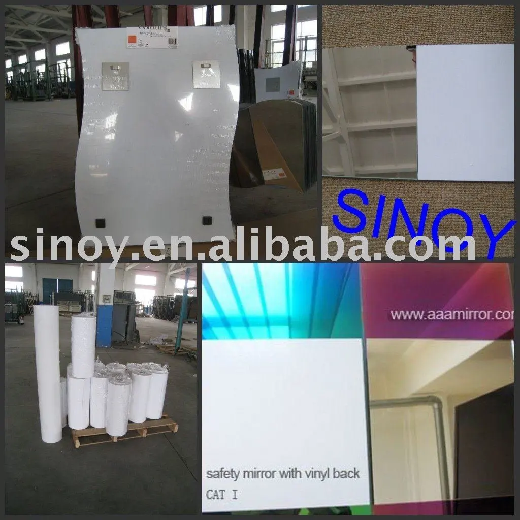 QINGDAO Factory 3mm 4mm 5mm 6mm Vinyl Backed Safety Mirror for Wardrobe ...