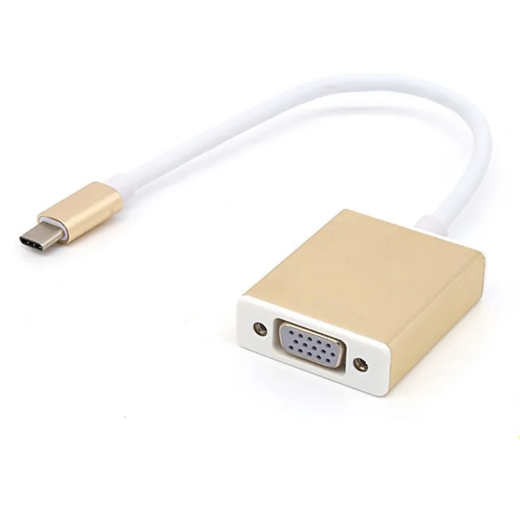 USB Type C to VGA Adapter Cable for Laptop PC Monitor - Adapters ...
