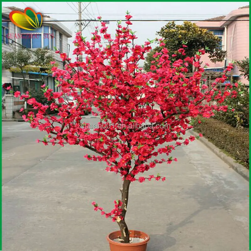 China Wholesale Artificial Artificial Cherry Blossom Small Tree Plastic ...