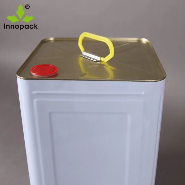 Large Capacity Square Metal Tin Cans 18 Liter With Handle And Lid - Buy ...