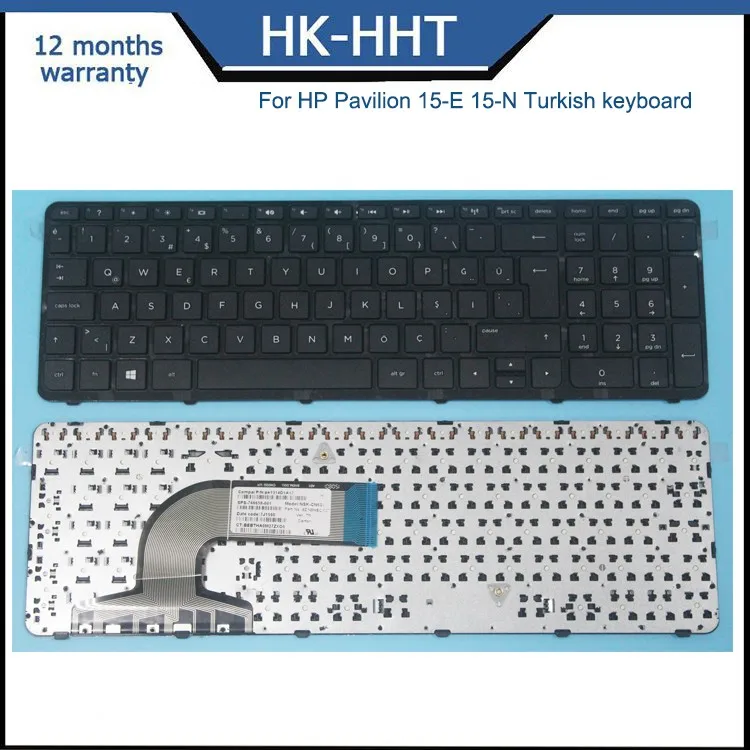 Keyboard For Hp 15-e Turkish Layout Laptop Spare Parts - Buy Laptop ...