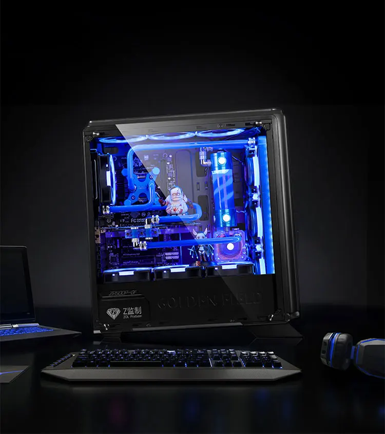 Abs Acrylic Tempered Glass Full Window Atx Psu Rgb Fan Gaming Desktop ...