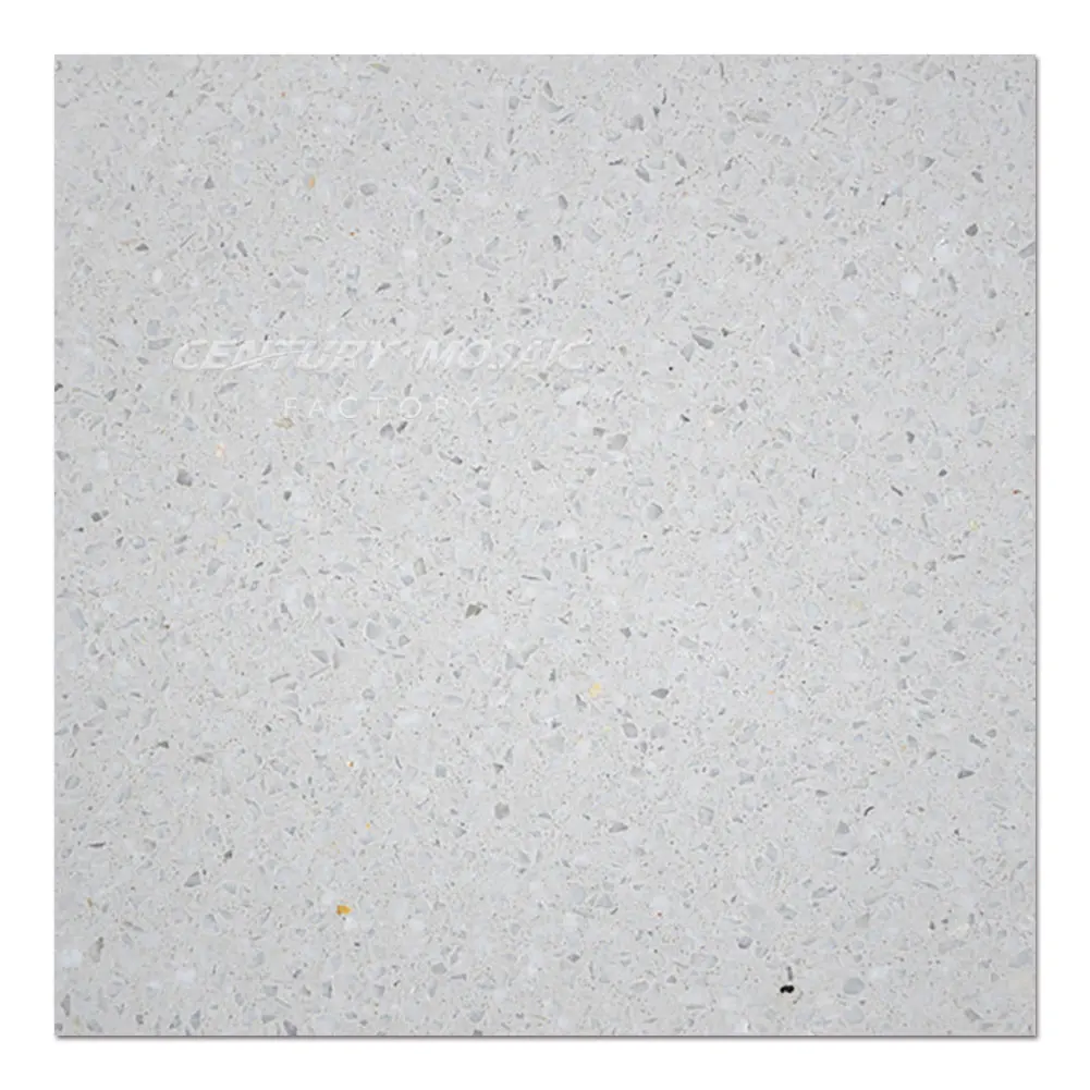 Century Polished White Terrazzo Tiles for Floor Decoration