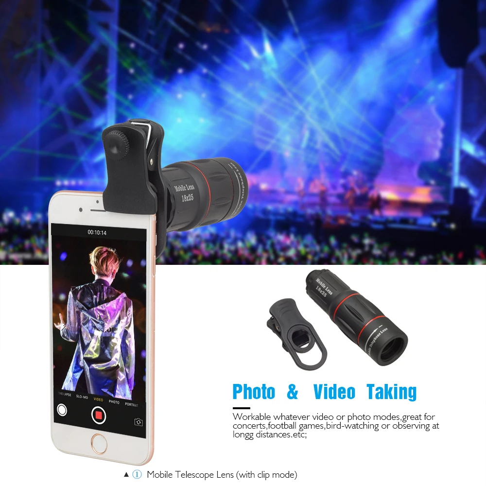 APEXEL 18X Optical Zoom Lens - Enhance Your Mobile Photography