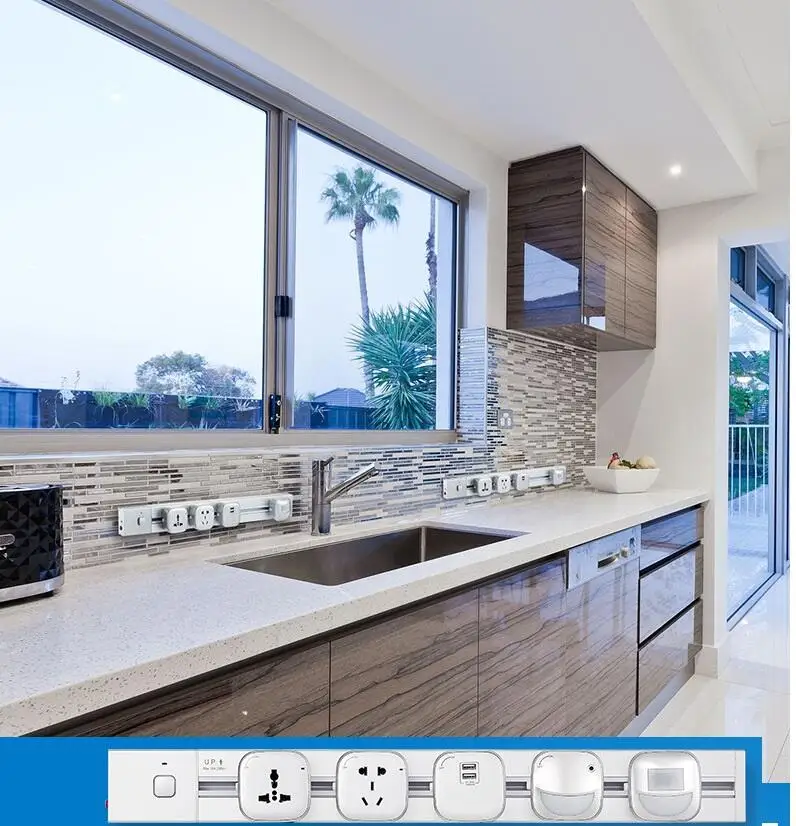 Blue Shark Power Track System - Efficient Home Office Setup