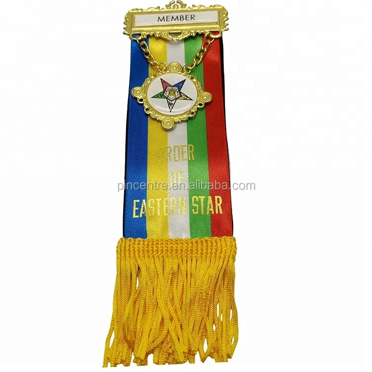 Wholesale Masonic Order of Eastern Star Badge with Ribbon