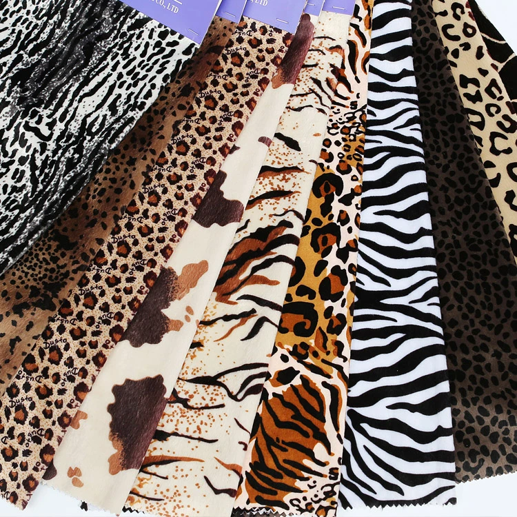 100% Polyester Animal Printing Fabric/animal Skin Design Printed Velvet ...