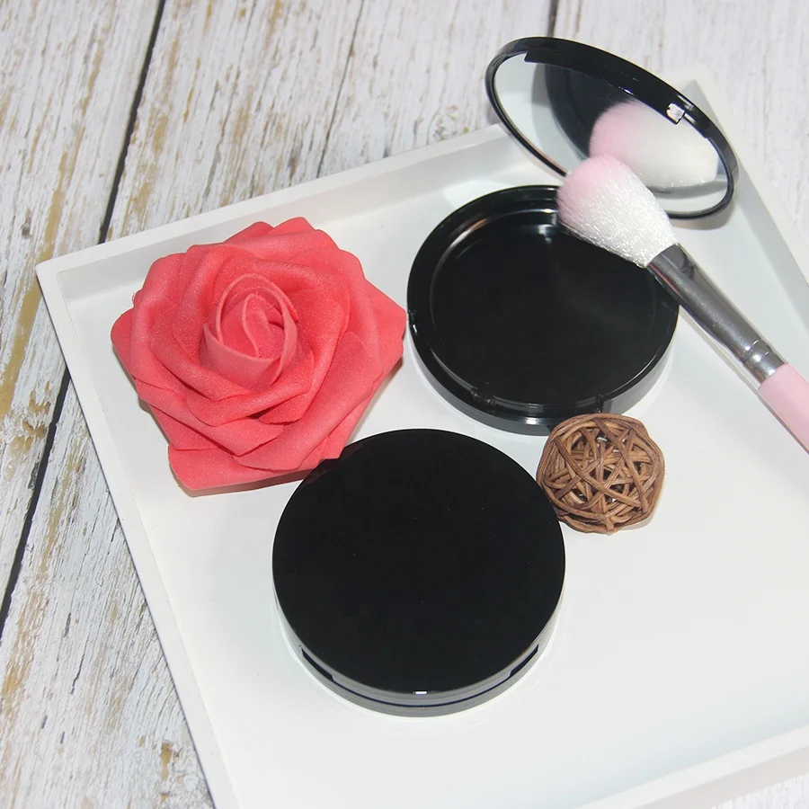 Hot Sale Black Compact Makeup Powder Container Plastics Cosmetic ...