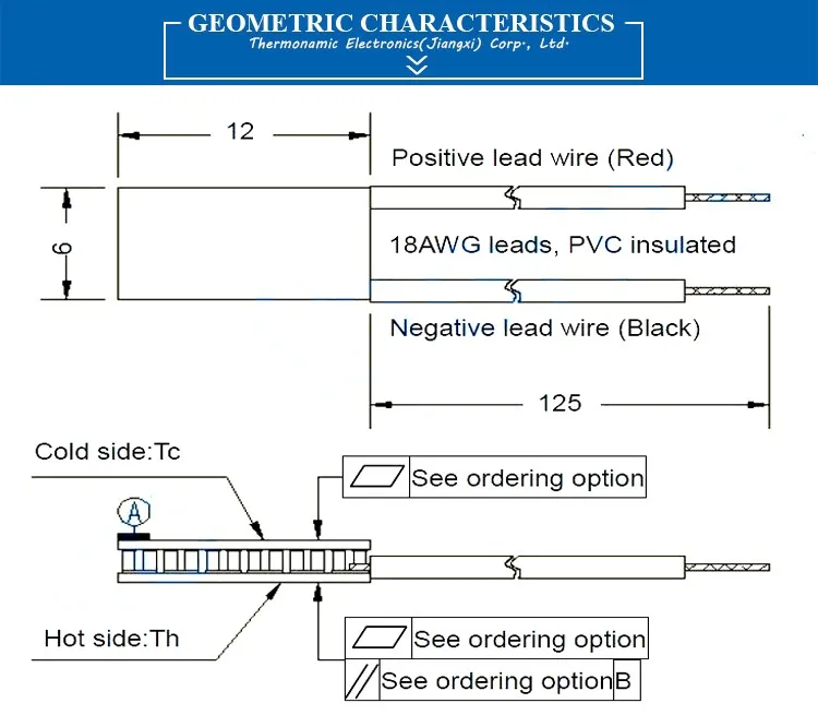 Mini Size Peltier Module TEFC1-03520 - 35 Couples Thermoelectric