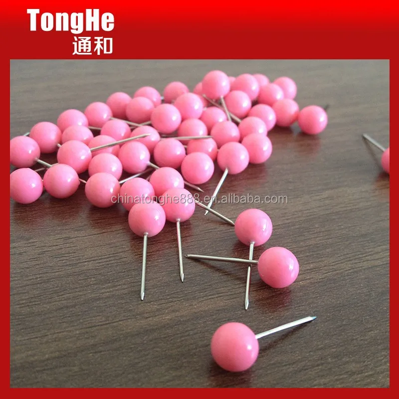 6mm Ball Shaped Plastic Head Map Pins For Office & Household - Buy ...