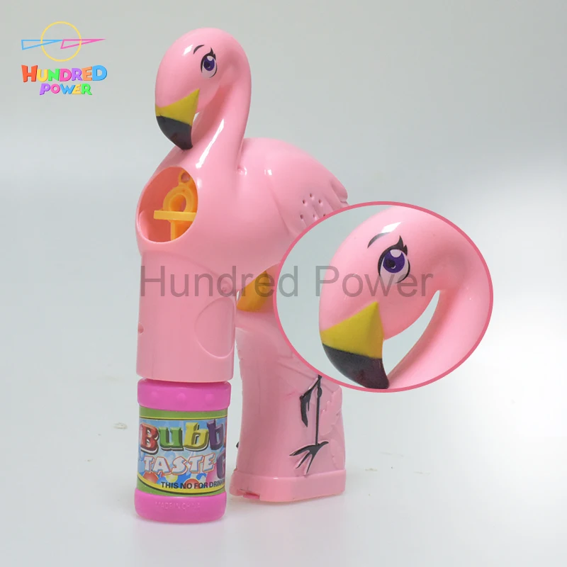 Flamingo Shooter Bubble Gun Light Up Bubbles Blower With Led Flashing ...