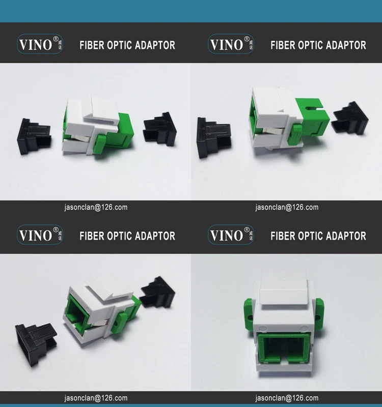 Fiber Optic Adapter Sc Apc Simplex Singlemode With White Rj45 Insert Keystone - Buy Rj45 Insert ...