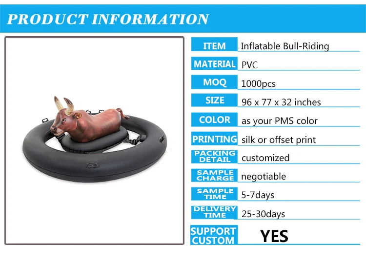 Durable Pvc Inflatabull Bull-riding Inflatable Swimming Pool Float ...