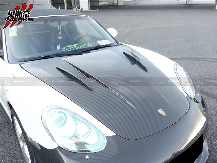 Darwinpro Mg Style Carbon Fiber Hood Bonnet For Cayman Boxster 987 ...