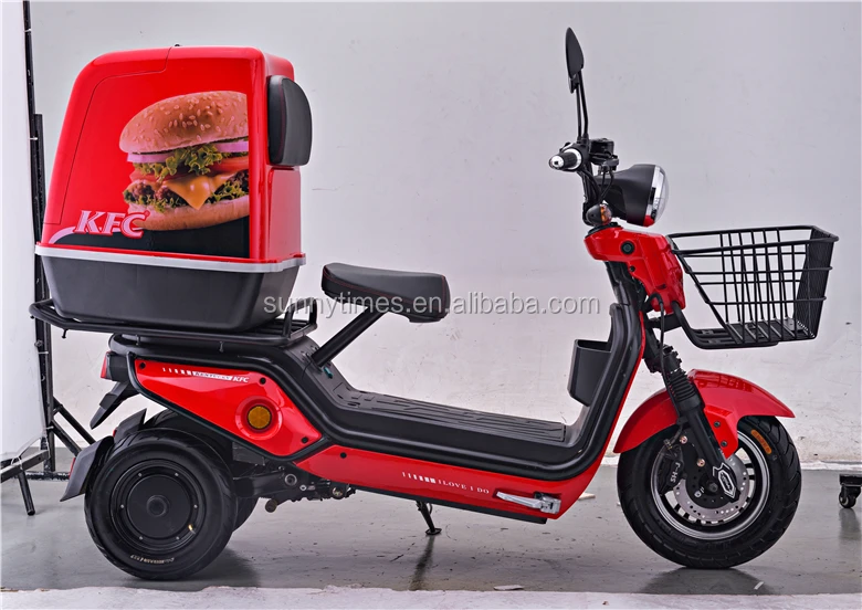 Three Wheel Food Delivery Scooter - 1000W Motorcycle for Sale, Black ...