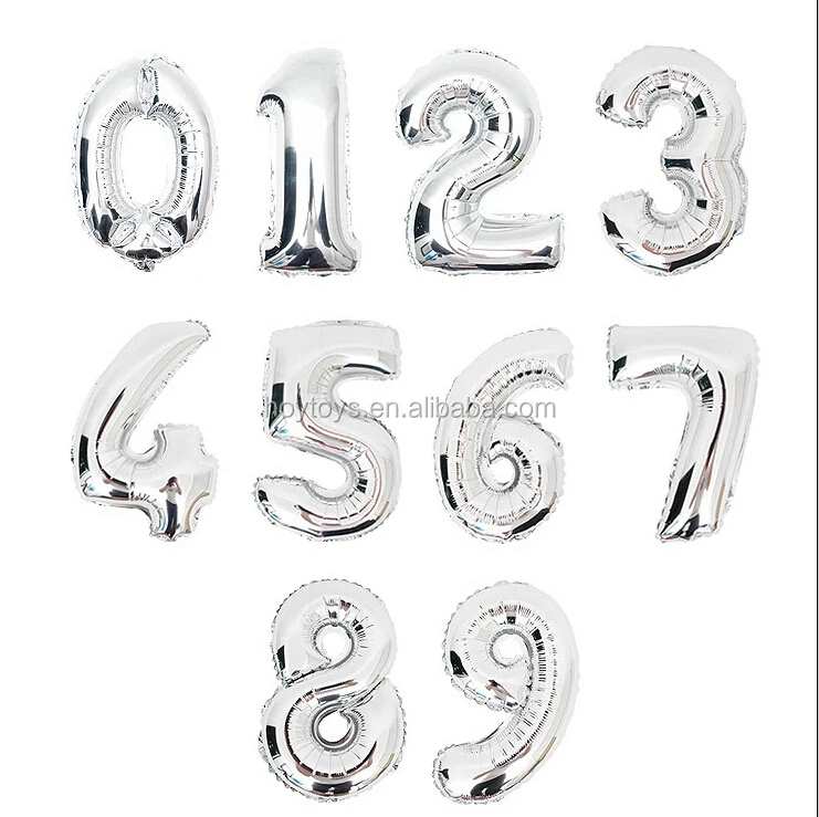 Large Size Number Shaped Helium Balloon/number Foil Ballon - Buy Number ...