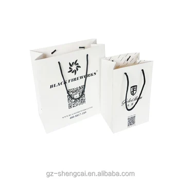 Qr Code White Color Paper Bag In Yiwu Bozhong Guangzhou - Buy Paper ...