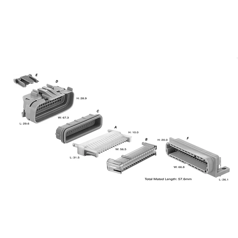 32 Pin Delphi Micro Pack 100 Connector 12129008 12186041 12186043 - Buy ...