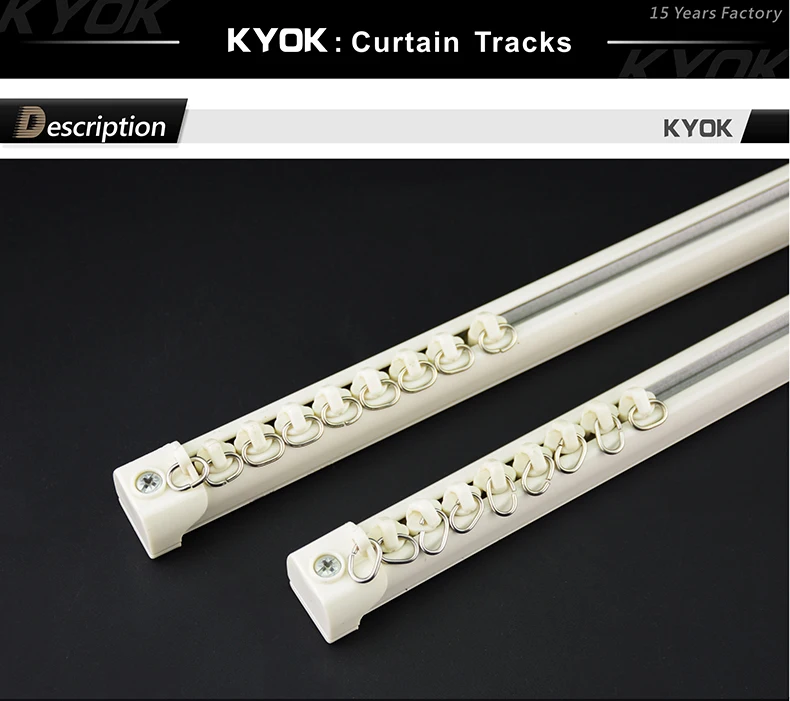 Rel Tirai Pintu Geser Pvc Tunggal Ganda Kustom Roller Jalur Gorden ...