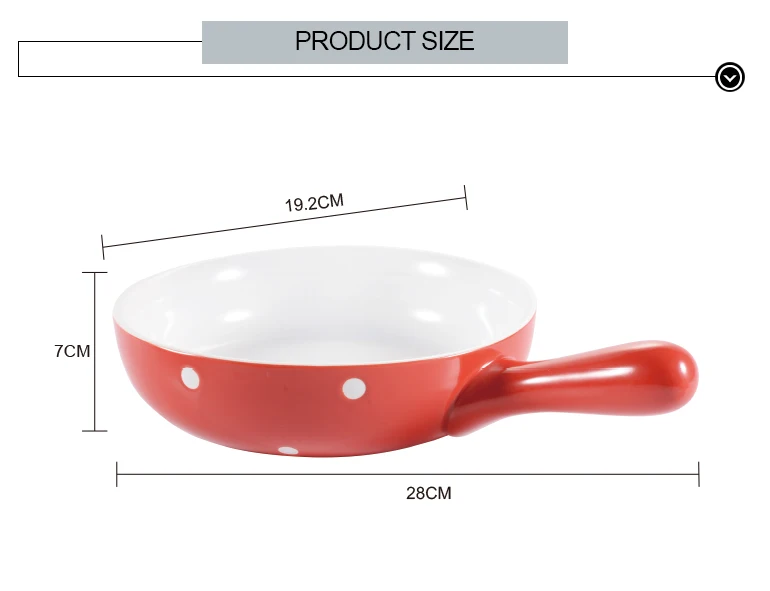 Cute Ceramic Baking Frying Pan With Long Handle - Buy Frying Pan ...