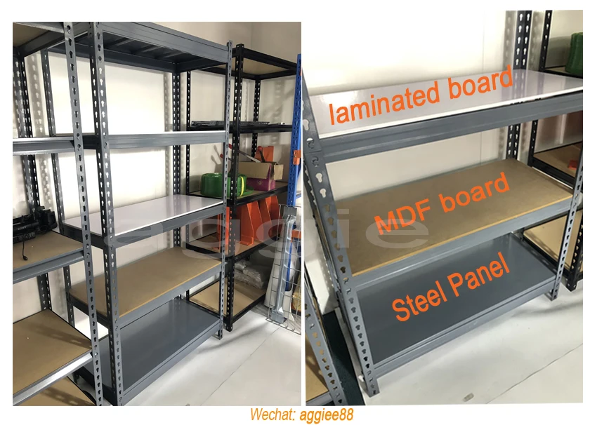 Dotted Grey Warehouse Storage Rack Metal Boltless Shelving With ...