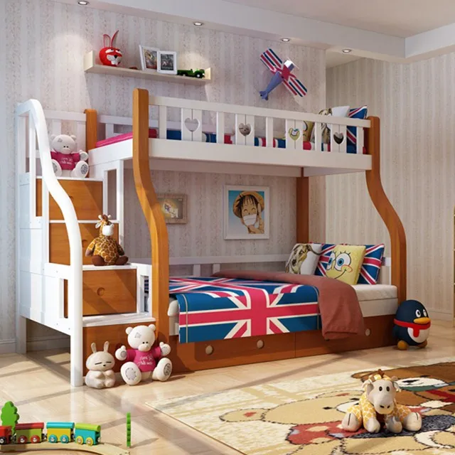 High Quality Kids Solid Wood Bunk Beds Children Double Bed Furniture Set - Buy Kids Bunk Beds ...