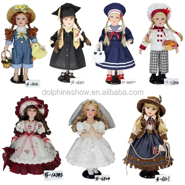 12/16/18 Inches Various School Graduation Gifts Porcelain Doll Heads ...