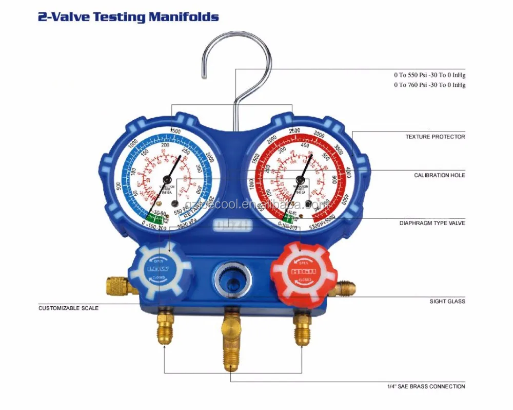 R134a R410a R404a R1234yf R245fa Super High Accuracy Digital Manifold ...