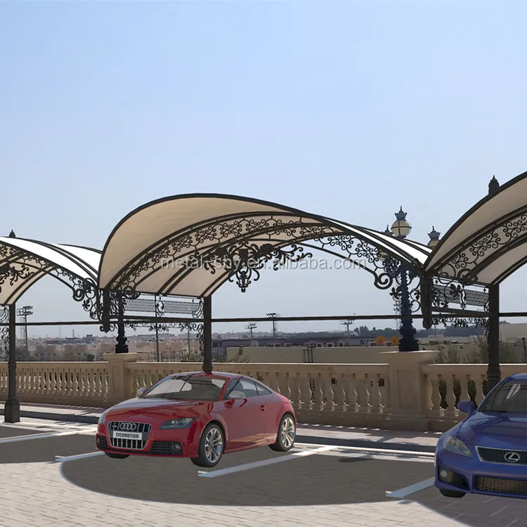 Wrought Iron Car Parking Shade - Durable & Stylish