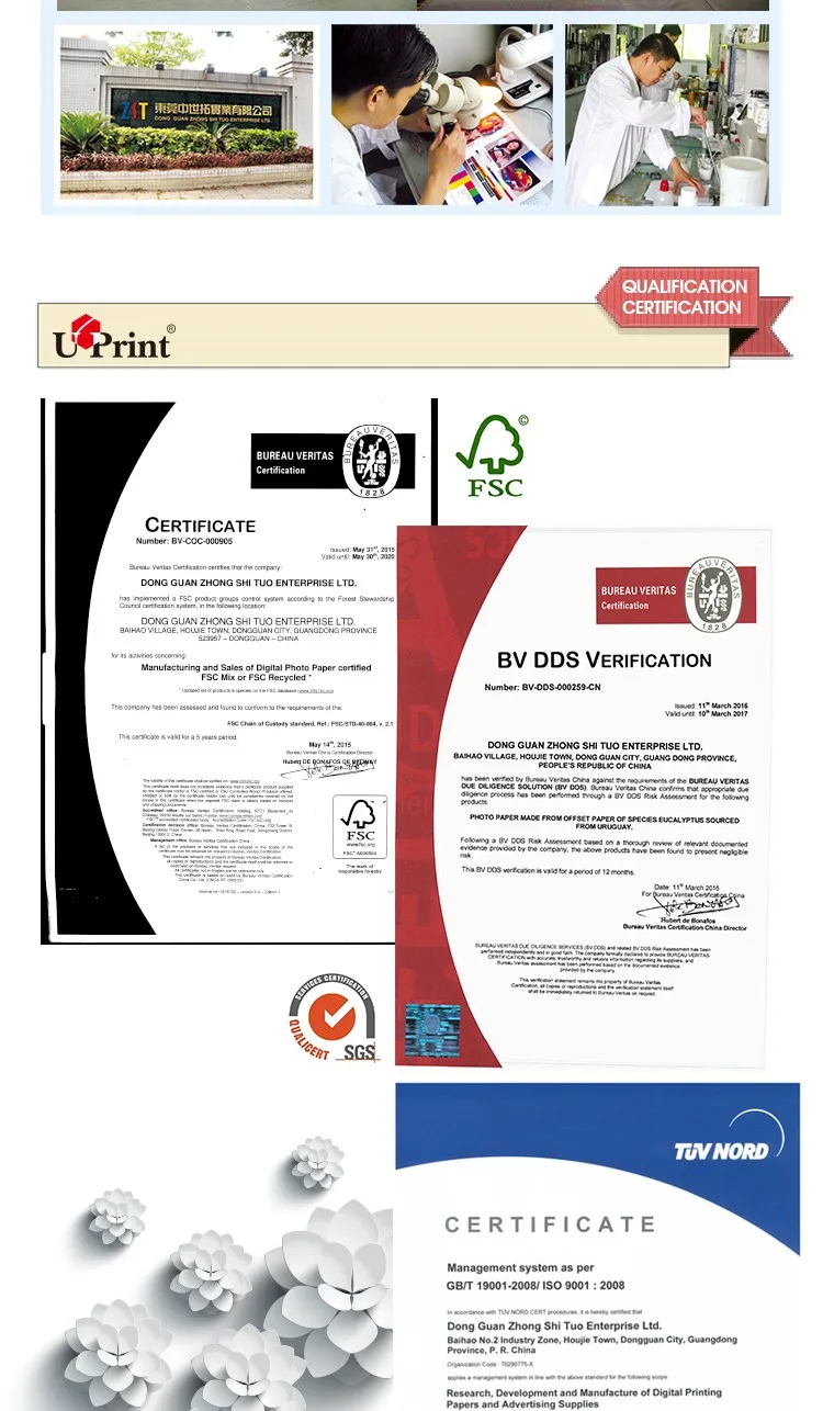 260gsm Waterproof RC Glossy Photo Paper - Mini Lab Quality