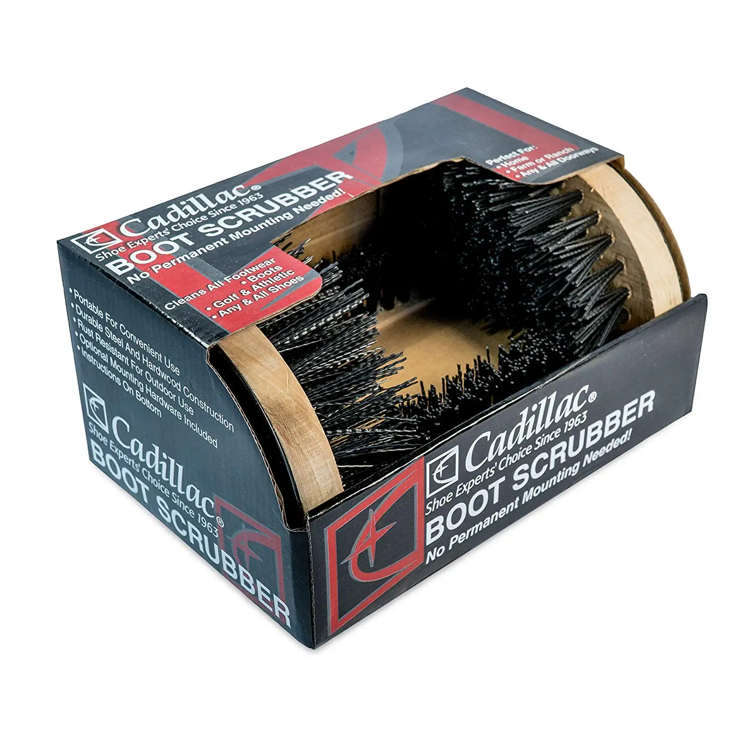 Outdoor/indoor Wooden Shoe Boot Brush Scraper/shoe Cleaner