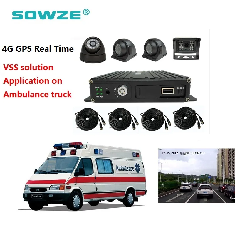 School Bus Camera System 3g Wifi Gps 720p Dvr 4ch Mobile Bus/vehicle ...