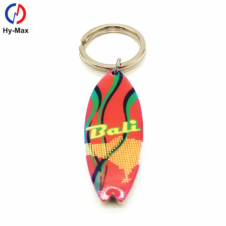 Indonesia Souvenir Metal Keychain Custom Multi Color Bali Surfboard ...