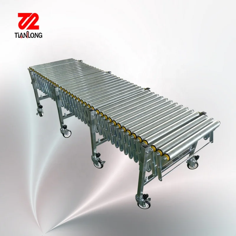 Roller Type Folding Conveyor For Unloading Boxes - Buy Folding Conveyor ...