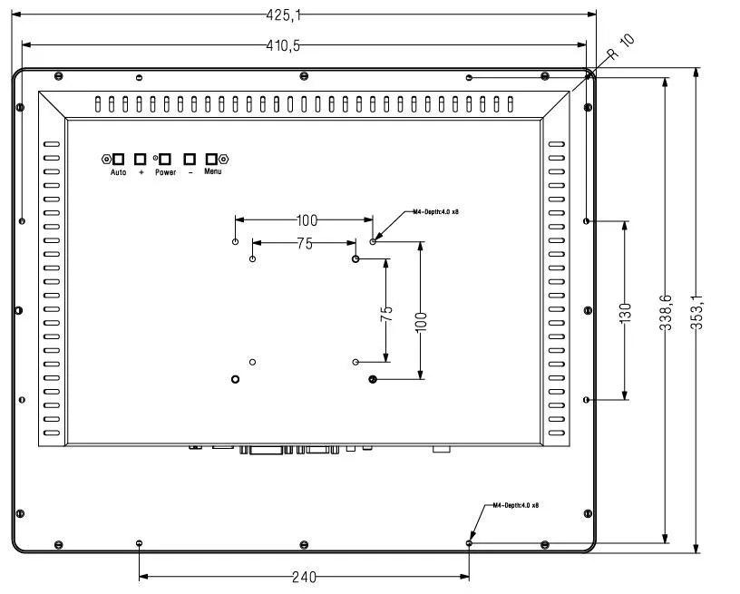 19 Inch Pcap Multi Point Waterproof Touch Screen Monitor for Kiosk
