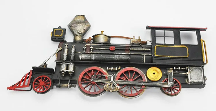 Antique Train Model Retro Iron Vintage Wall Art Decor Metal Craft Home ...