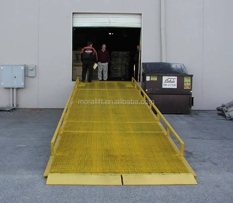 10t Hydraulic Warehouse Dock Ramp For Cargo Unloading - Buy Loading ...