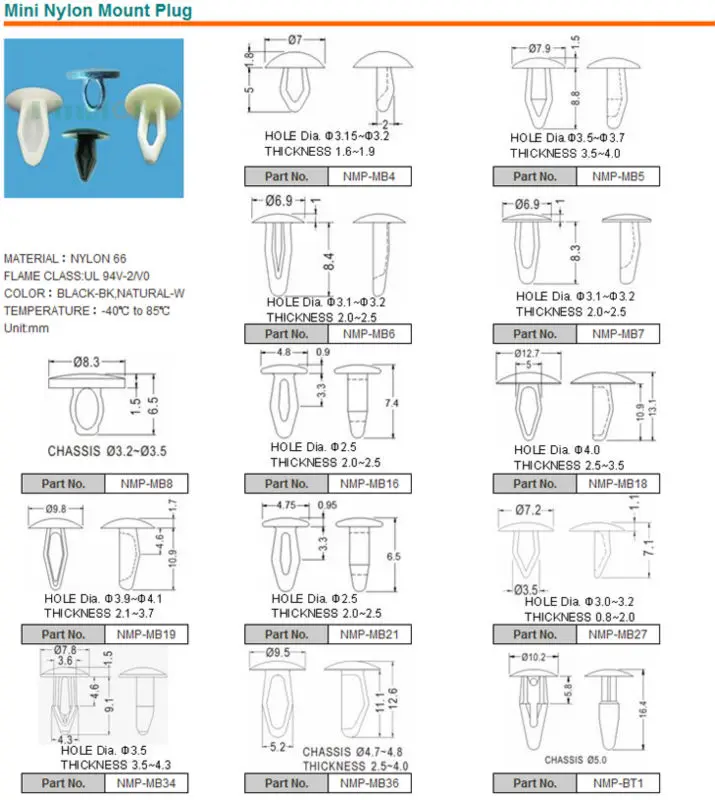 Auto Plastic Rivet/nylon Rivet /snap Rivet Single Rivet Automotive ...